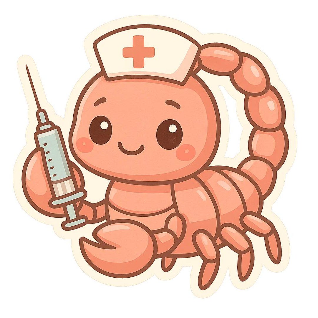 5X Funny Cartoon Scorpion Sticker Watercolor Funny Scorpion Sticker ...