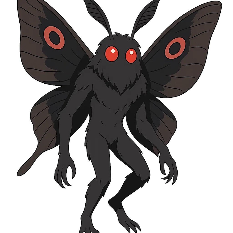 Anime Mothman Sticker Bumper Sticker Attention! Shipping in a Folded ...
