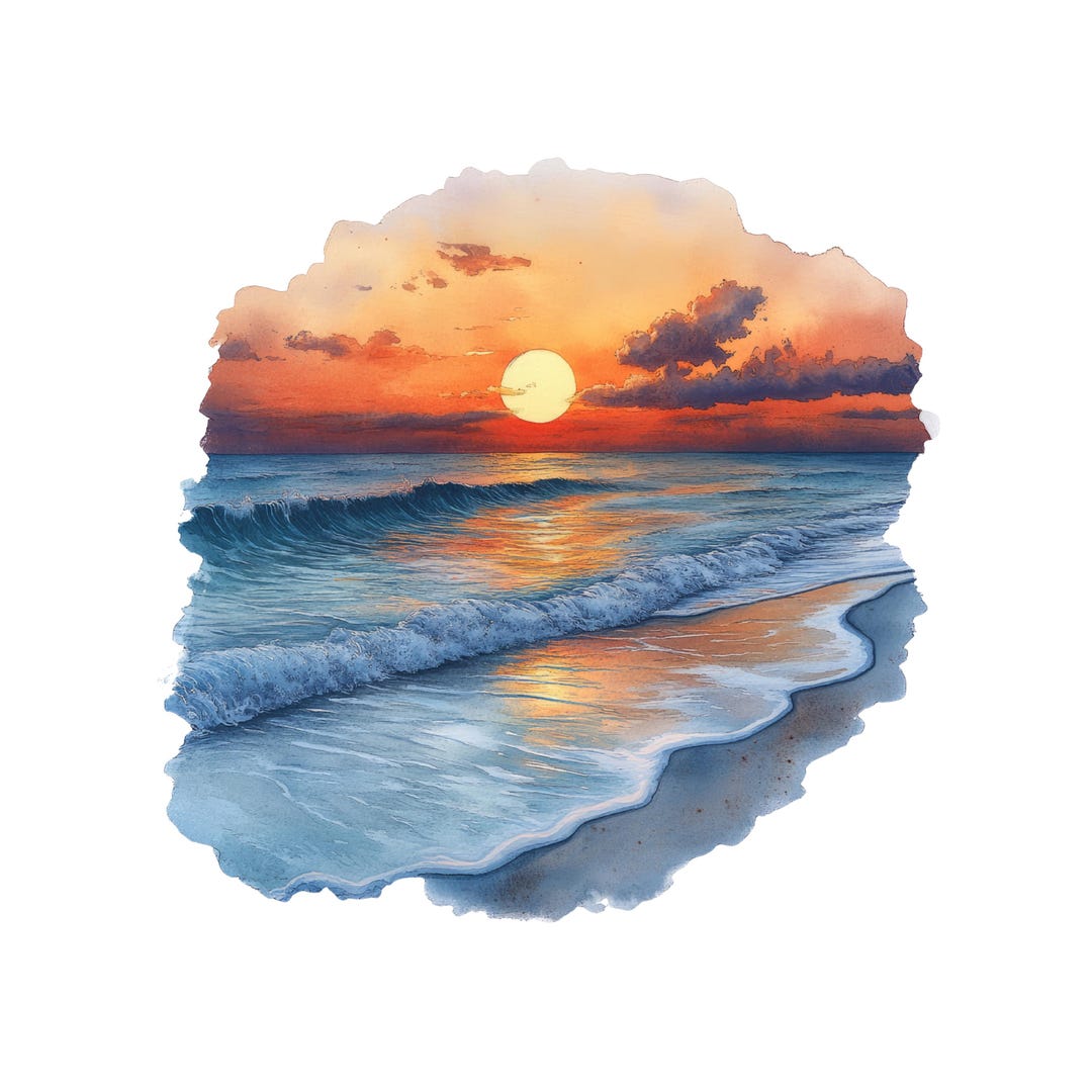5X Sticker Set Beach Coast 5 Pieces Sea Landscape Car Stickers Maritime ...