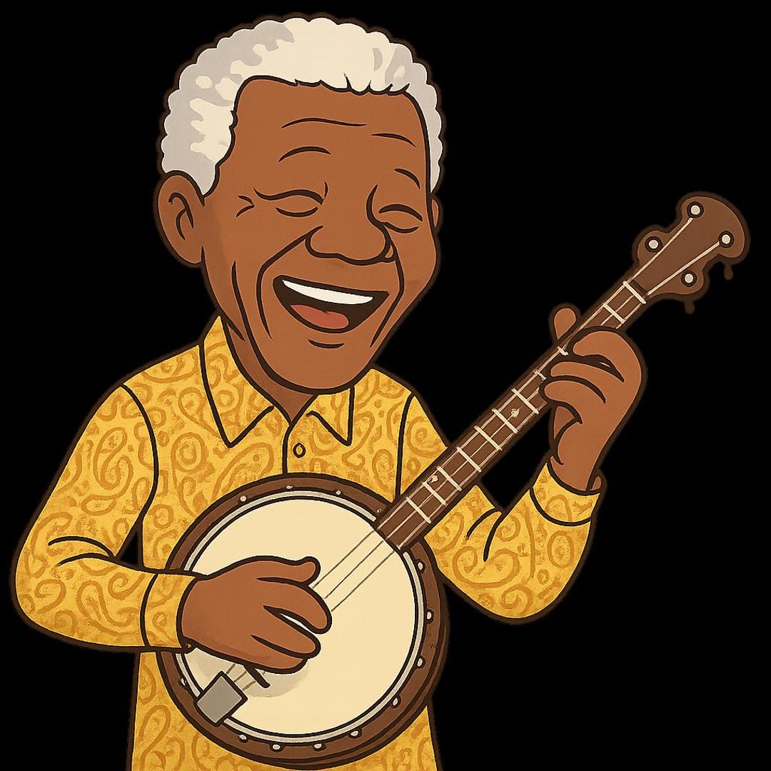 Sticker Mandela Playing Banjo Car Sticker Weatherproof Outdoor Vinyl ...