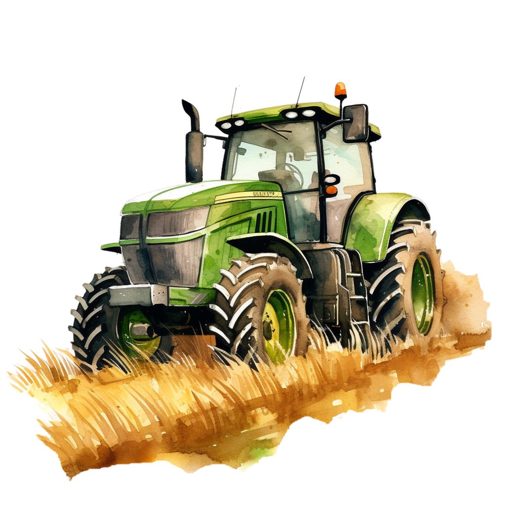 Tractor Iron-on DTF Print Farm Motif for T-shirt Hoodie Bag Children's ...