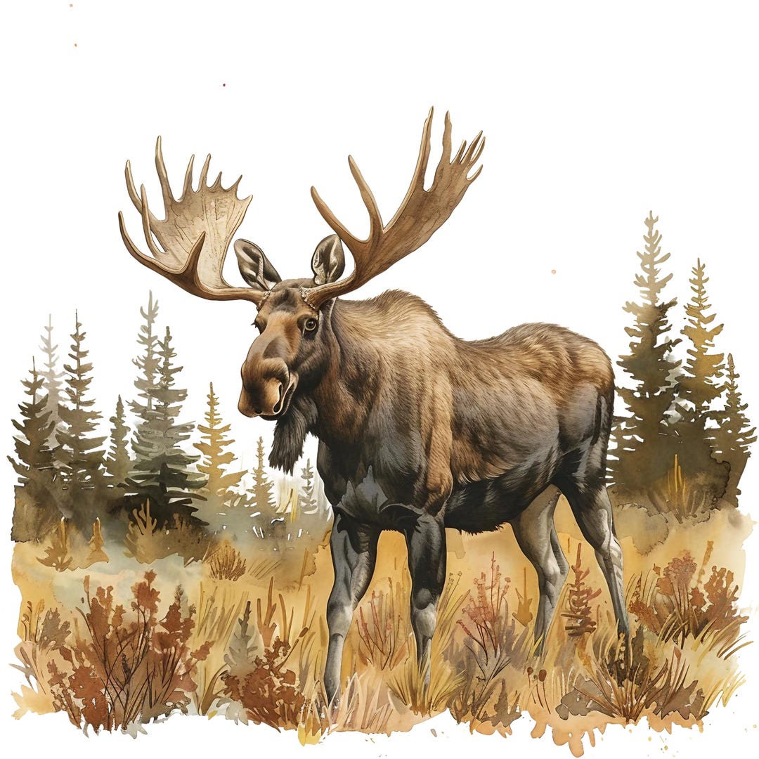 4x Moose Stickers Majestic Car Decals Wilderness Nature Vinyl ...