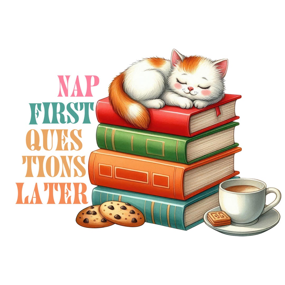 Funny Quote Nap First Questions Later Iron-on Transfer DTF Print Funny ...