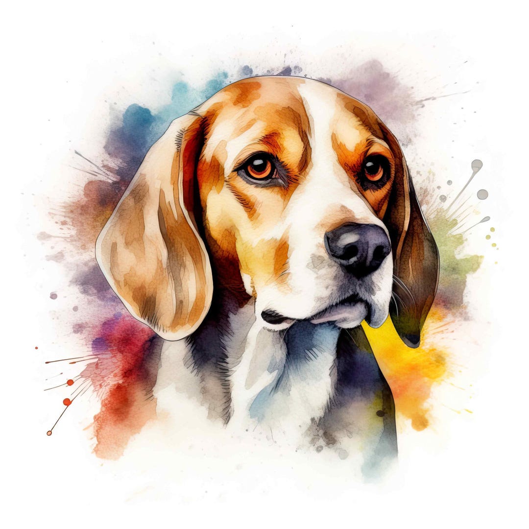 3X Watercolor Beagle Car Sticker Dog Sticker Set Colorful Weatherproof ...