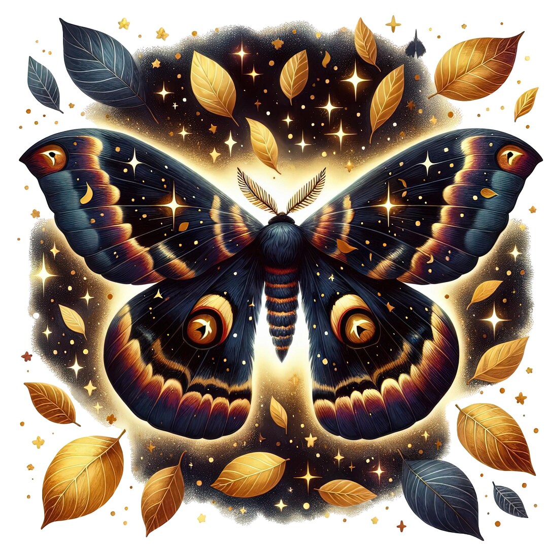5x Moth Sticker Set (5 Pieces): Moth Car Stickers, Mystical Insect ...