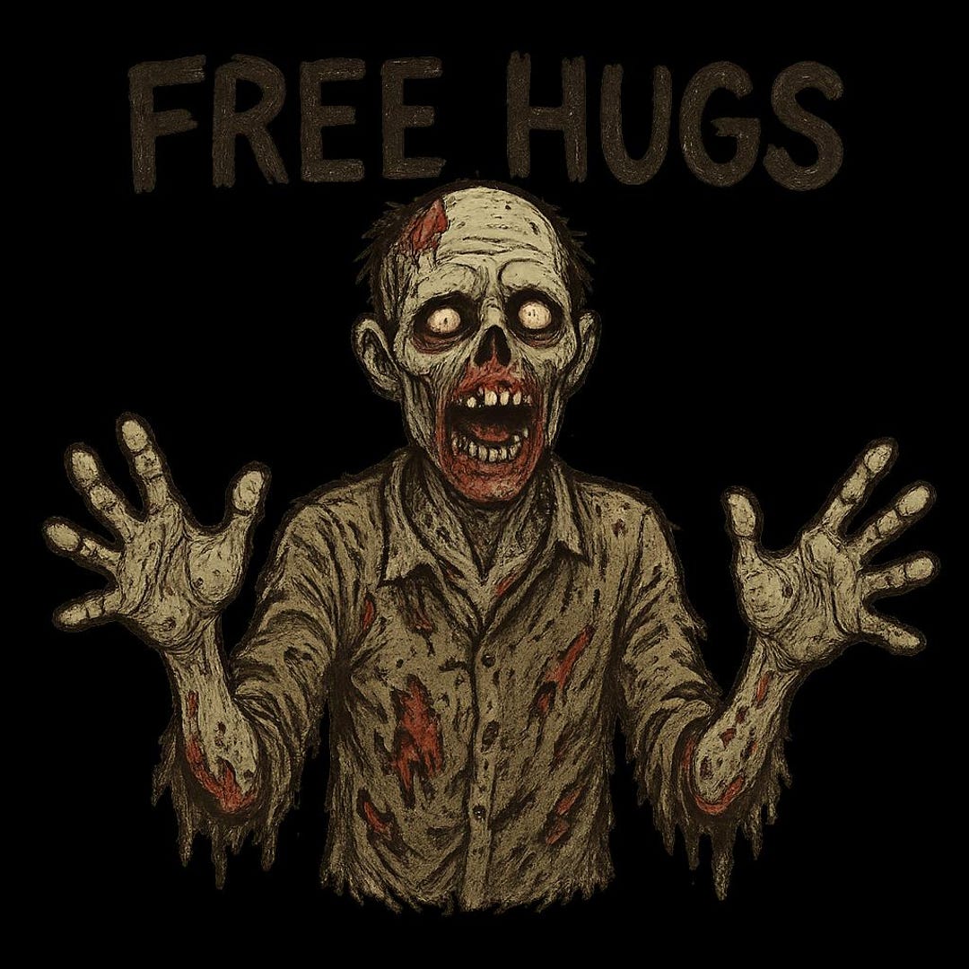 Sticker Zombie Free Hugs Car Sticker Weatherproof Outdoor Vinyl Sticker ...
