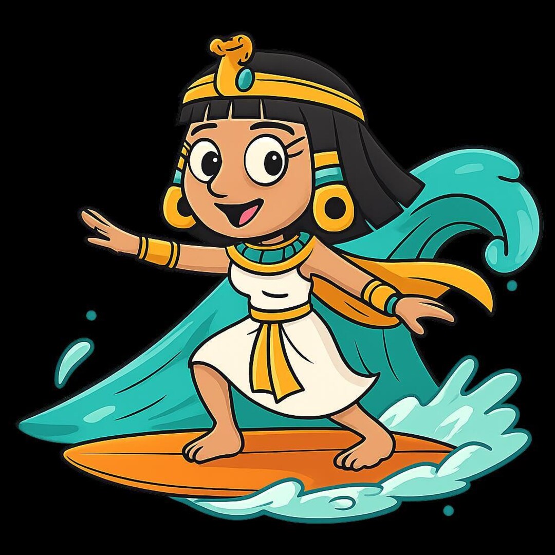 Sticker Cleopatra Surfing Car Sticker Weatherproof Outdoor Vinyl ...