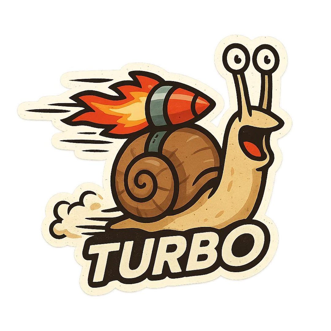2X Snail Rocket Propulsion Sticker Car Sticker Funny Animal Motif Turbo ...