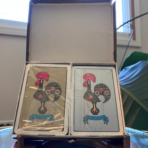 Vintage Portugal Rooster Playing Cards 1970s Litografia MAIA Cartas De ...