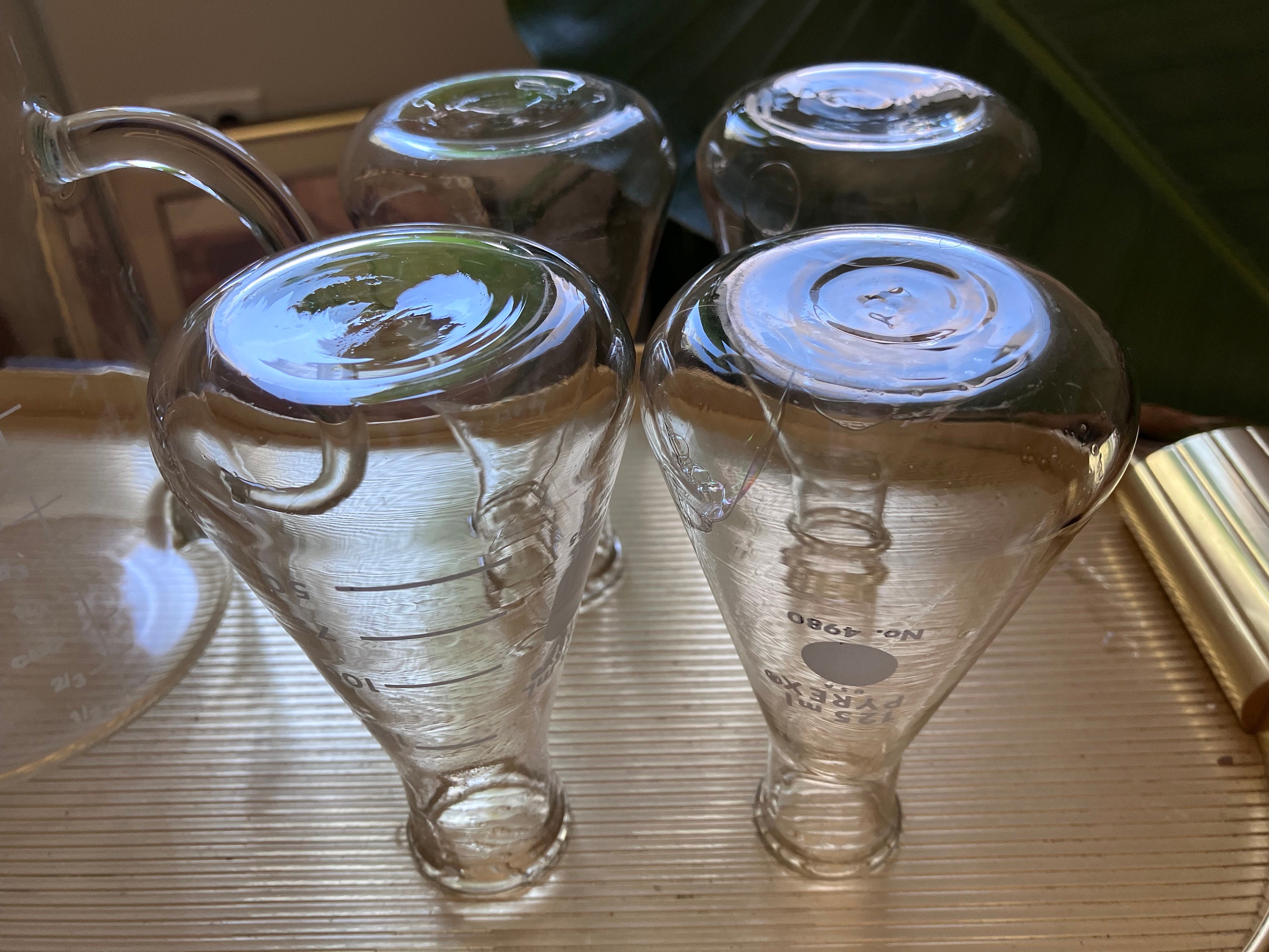 Vintage Pyrex 125 ML Erlenmeyer Conical Chemistry Flasks No. 4980 ...