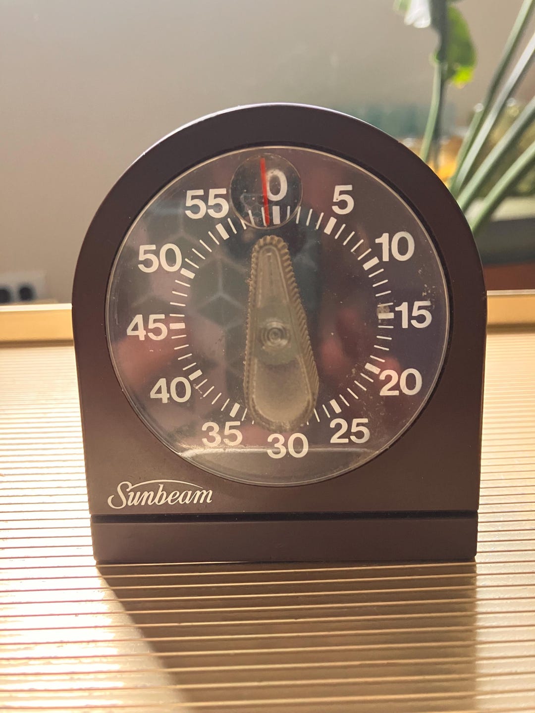 Vintage Sunbeam Kitchen Timer 60-minute Brown Plastic Analog Timer Loud ...