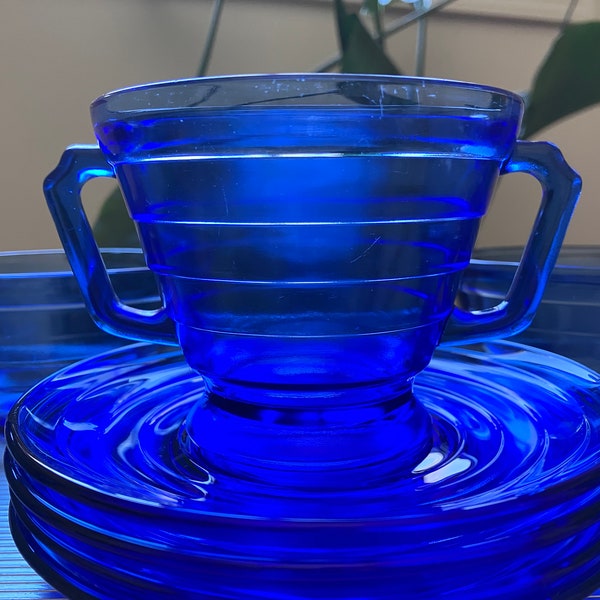 Cobalt Blue Glassware - Etsy