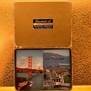 Vintage San Francisco Playing Cards: Golden Gate Bridge & Trolley - Etsy