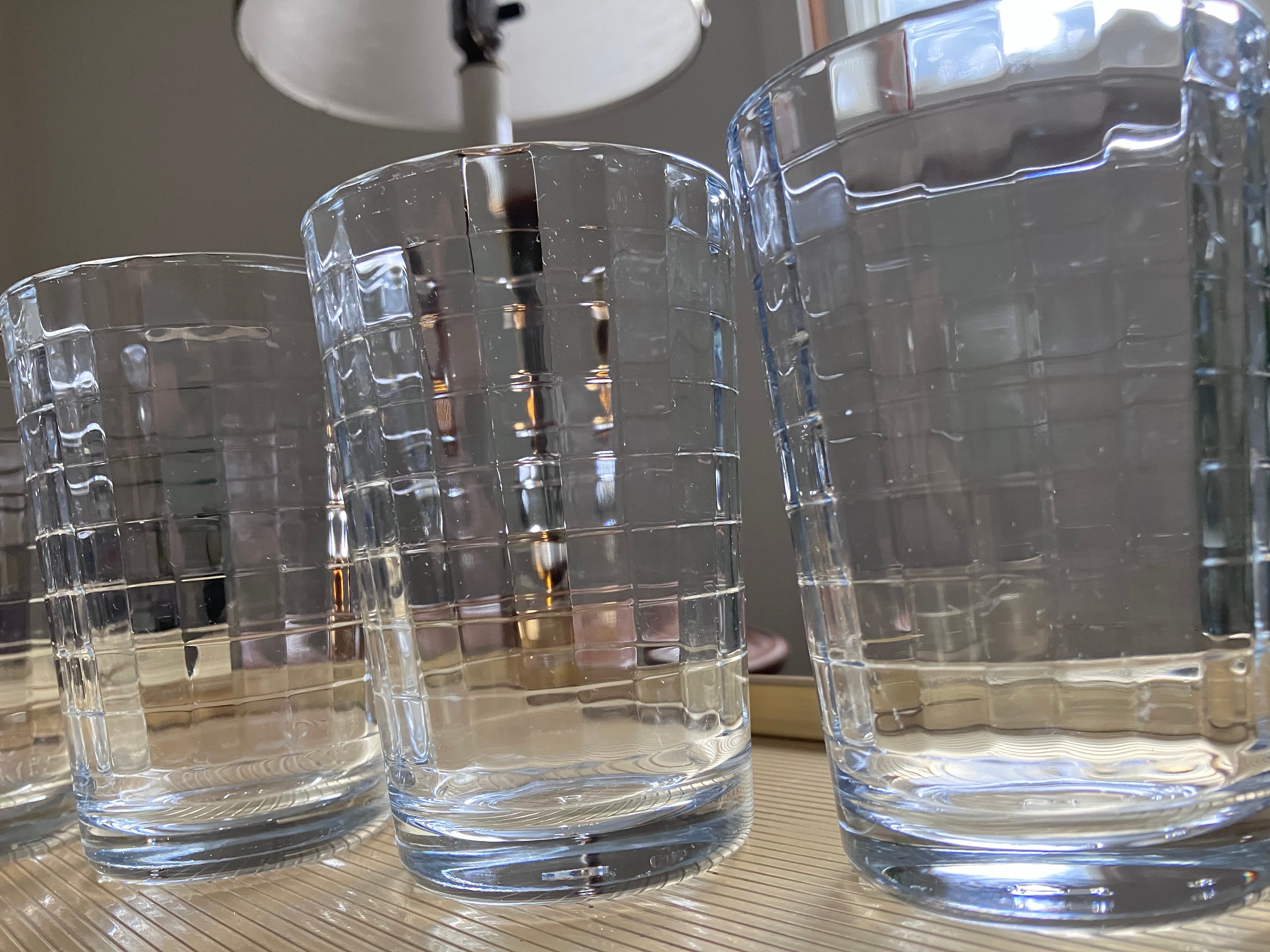 Vintage 1990s Pasabahce Clear Block Optic Cooler Scotch or Juice ...