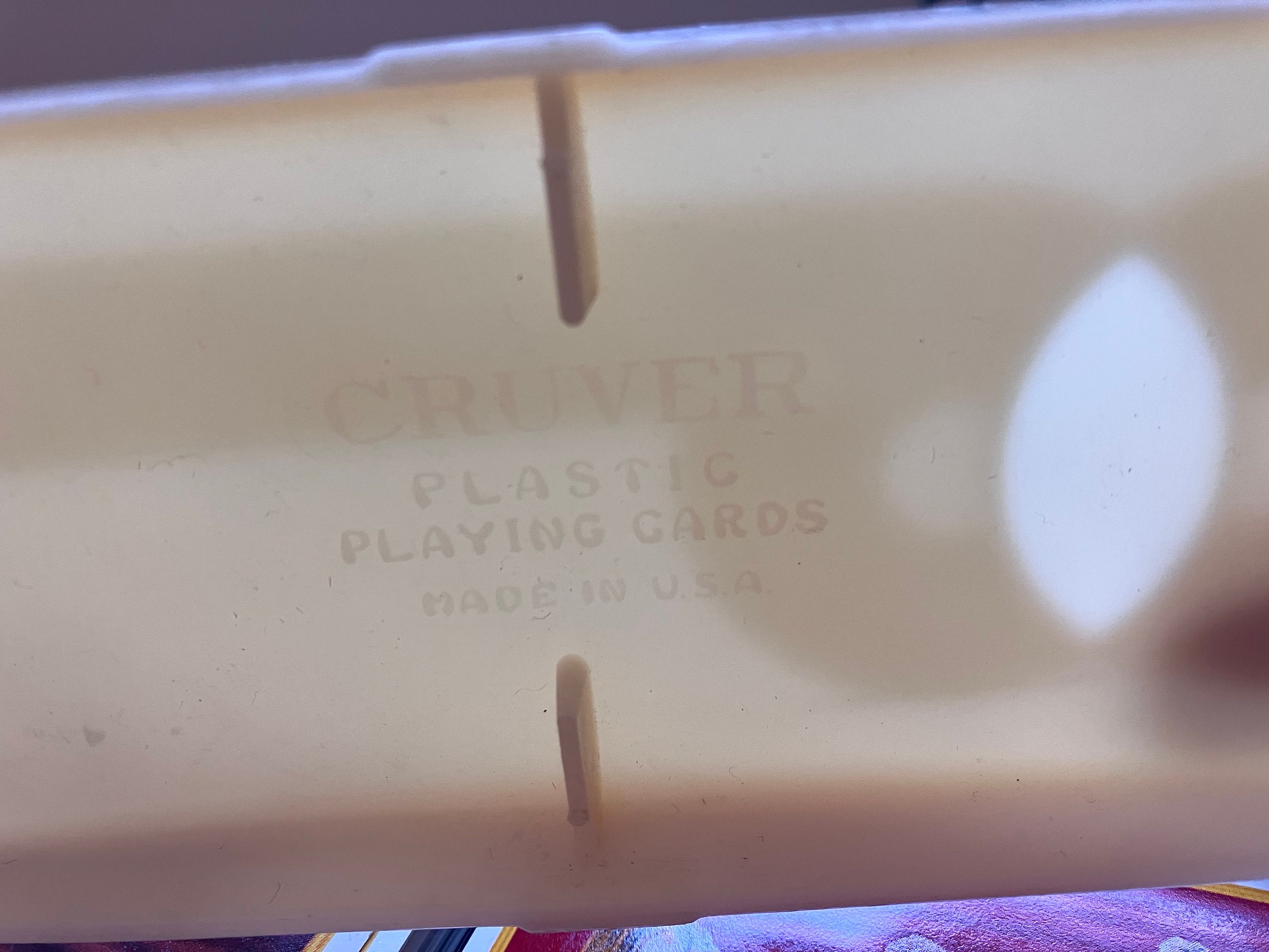 Vintage Art-deco Cream Bakelite Box Set of CRUVER Plastic Playing Cards ...