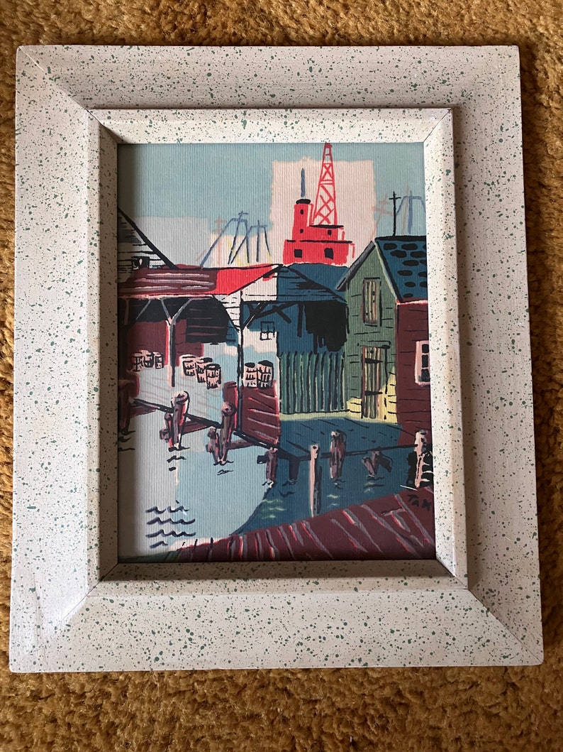 Original Nicholas Takis Print Colorful Drawing Signed Serigraph Urban ...