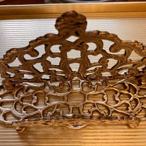 Vintage Brass Art Nouveau Letter Rack or Serviette & Napkin Holder ...