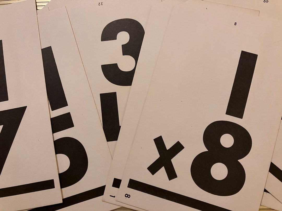 Vintage 1970s Math Flash Cards: Multiplication & Division, Chunky ...