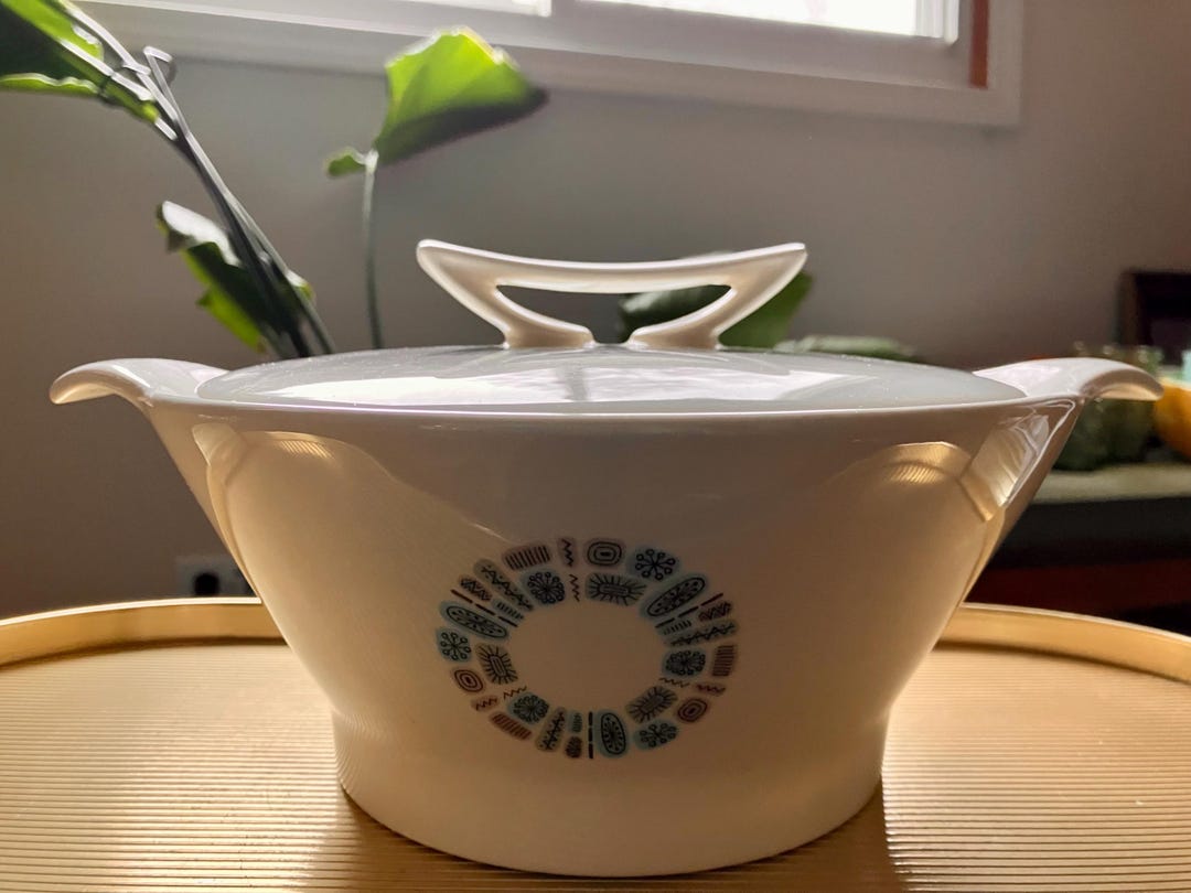 Vintage Atomic Lidded Casserole Dish Canonsburg Pottery Co. 1960s ...