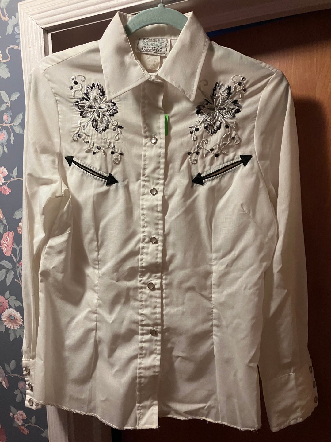 Vintage Western H Bar C long Tail California Ranchwear White Shirt W ...