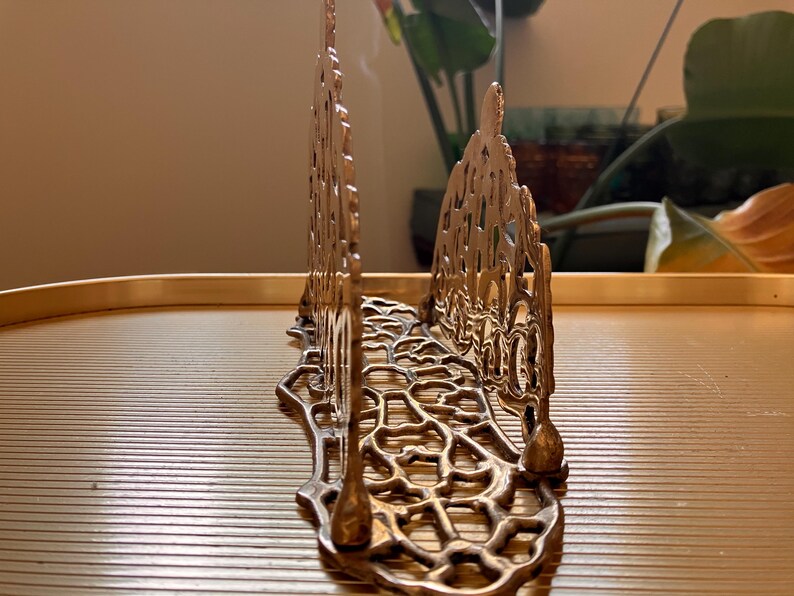 Vintage Brass Art Nouveau Letter Rack or Serviette & Napkin Holder ...