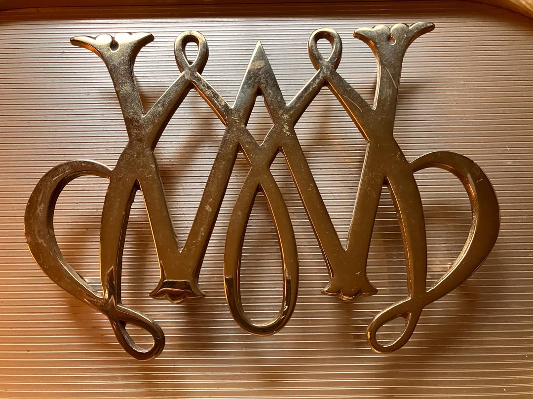 Brass Trivet Royal Monogram Cypher Williamsburg Letter W 1950 #CW10-11 ...
