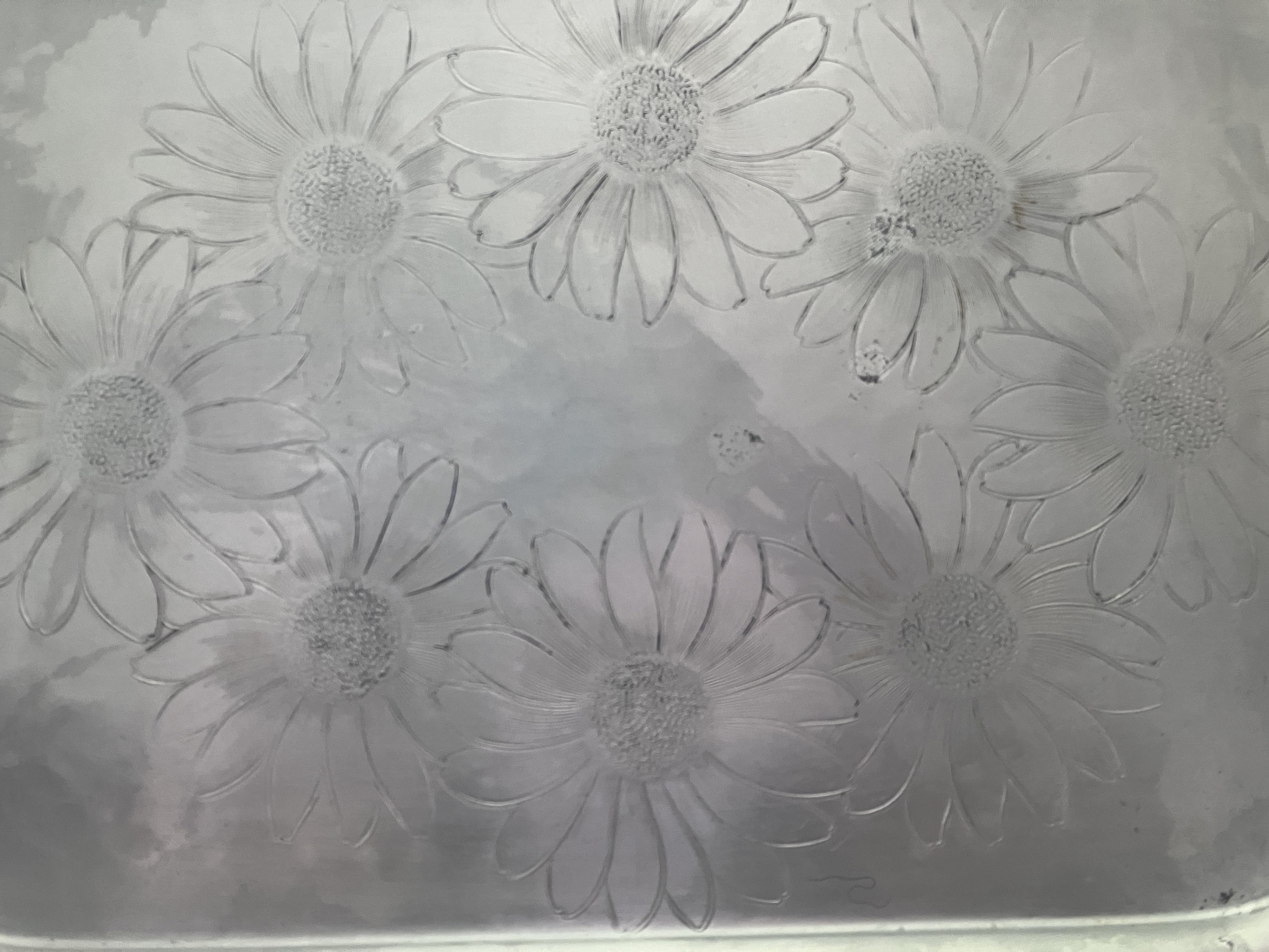 Vintage 1940s Hand-forged Aluminum Metal Tray With Etched Daisy Design ...