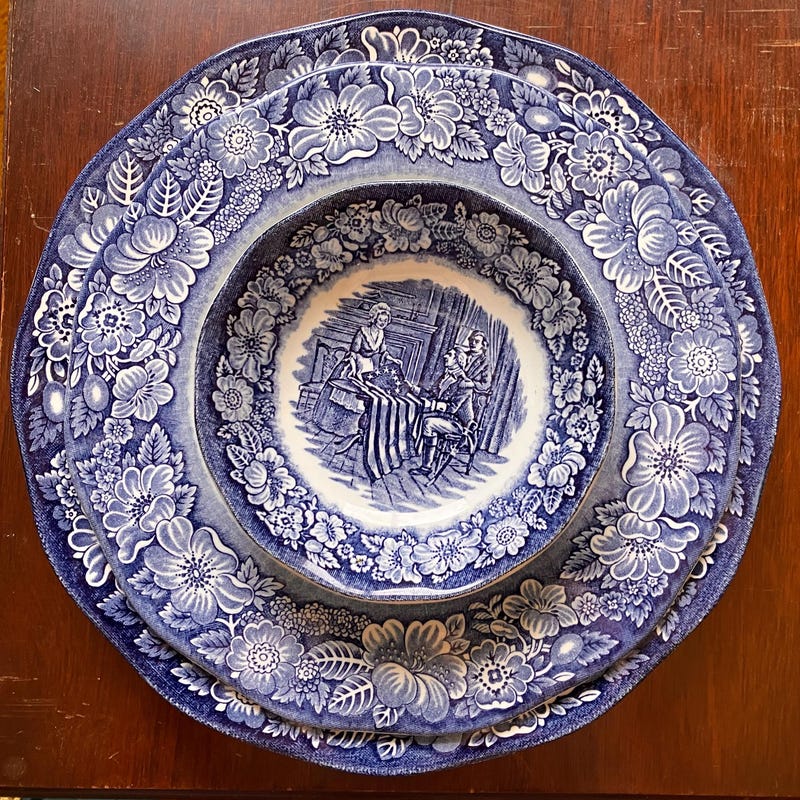 Liberty Blue Dishes - Etsy