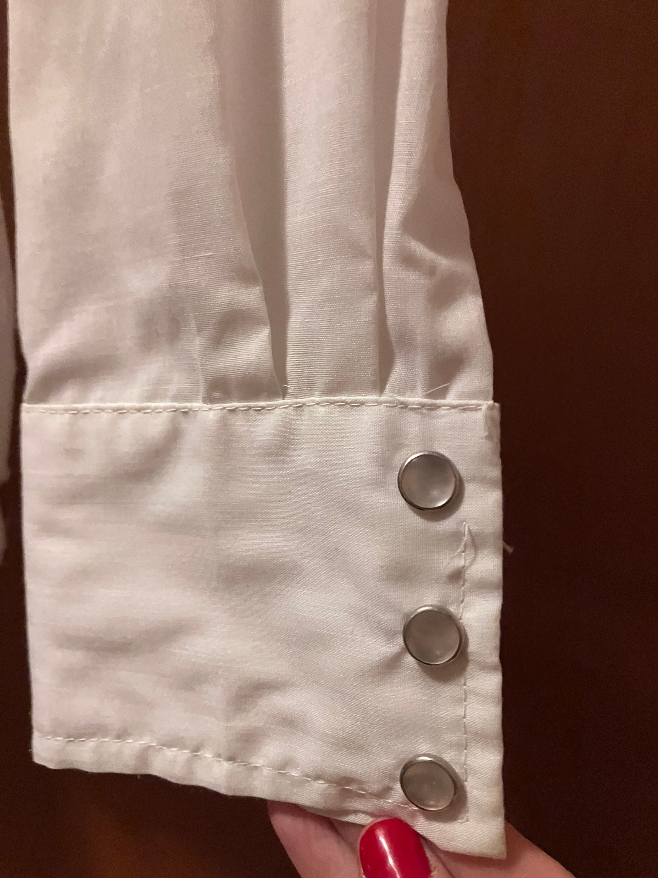 Vintage Western H Bar C long Tail California Ranchwear White Shirt W ...