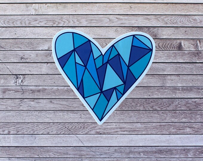 Blue Heart Emoji Sticker | Heart Sticker | Fun Sticker Decorations ...