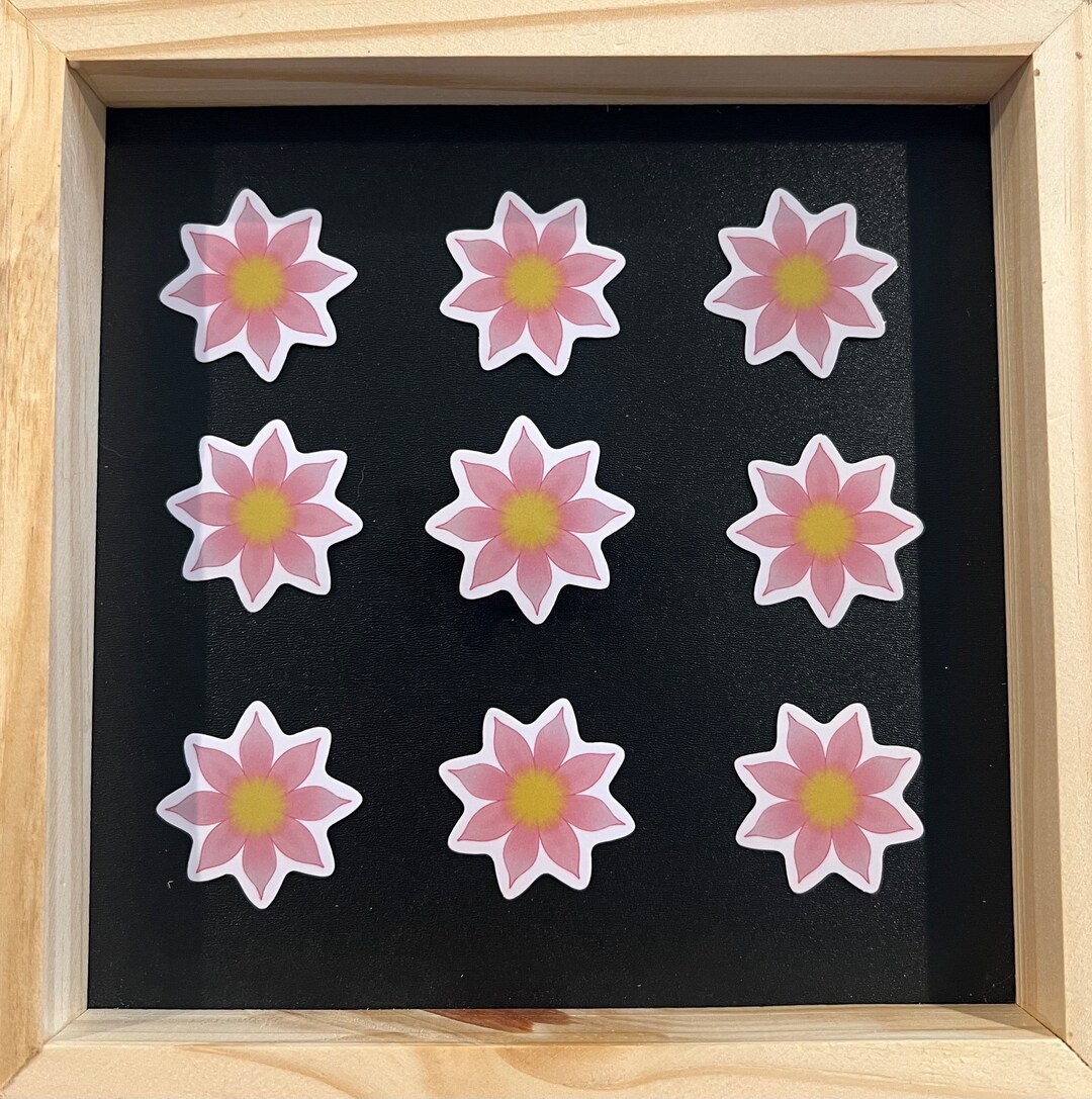 Pink Flower Sticker, Water Bottle Sticker, Laptop Sticker, Waterproof ...