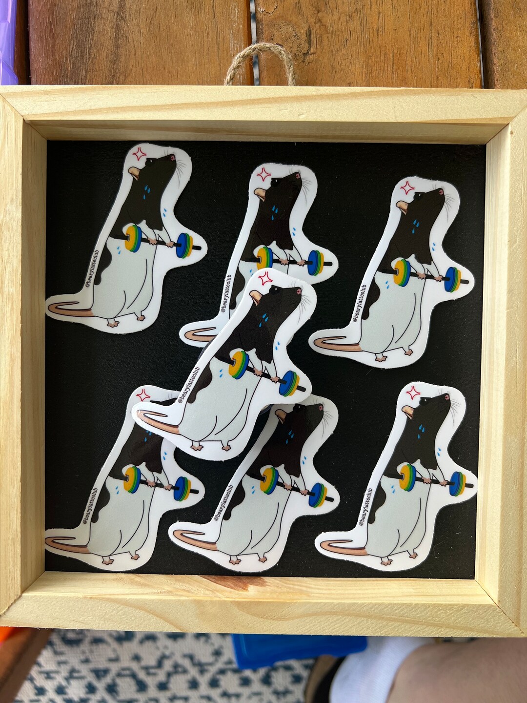 Gym Rat Sticker, Animal Sticker, Water Bottle Sticker, Laptop Sticker ...