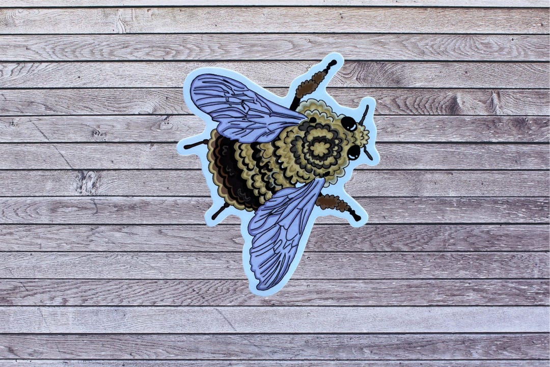 Bumble Bee Sticker, Animal Sticker, Water Bottle Sticker, Laptop ...