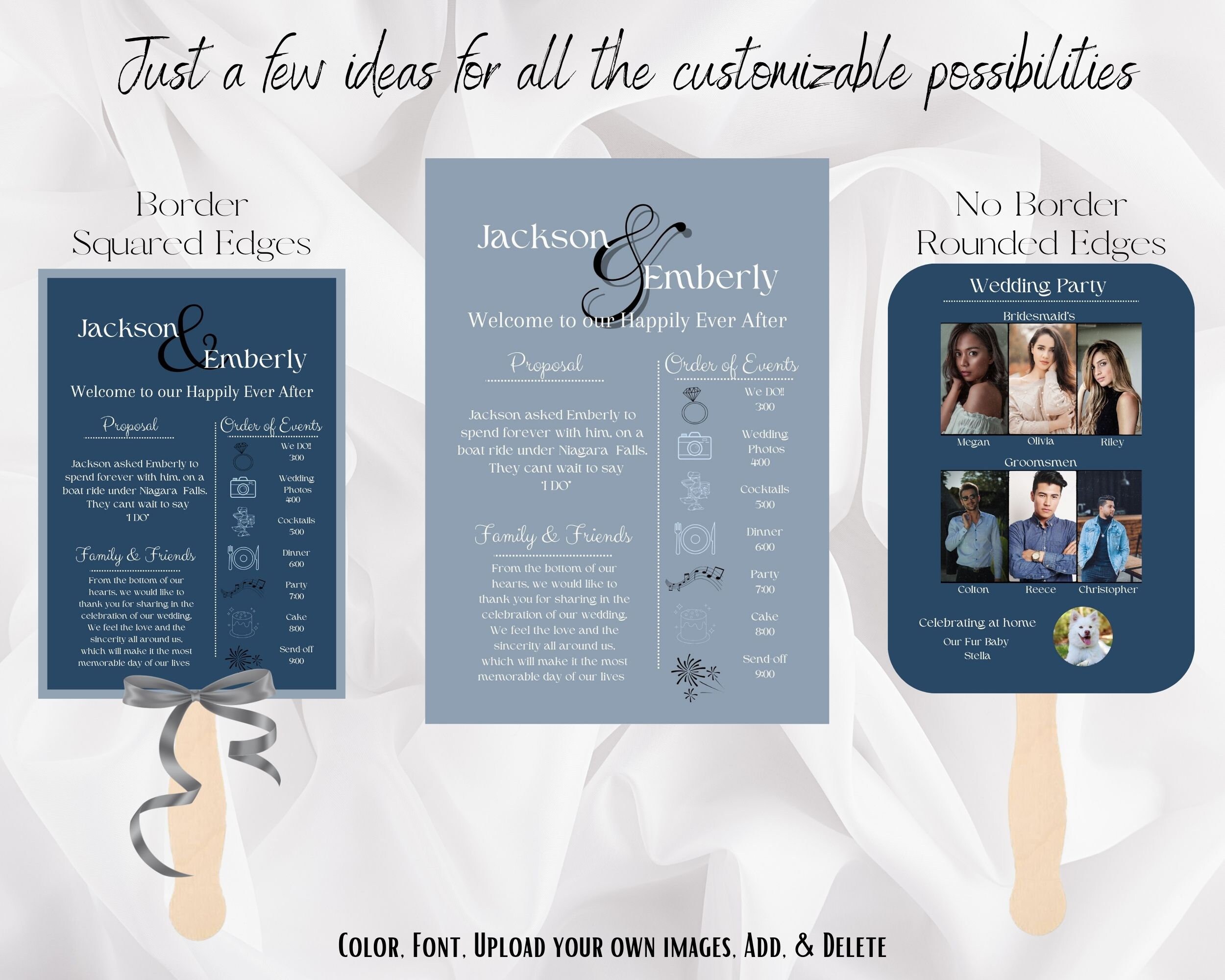 Modern Wedding Program Wedding Program Template Editable - Etsy