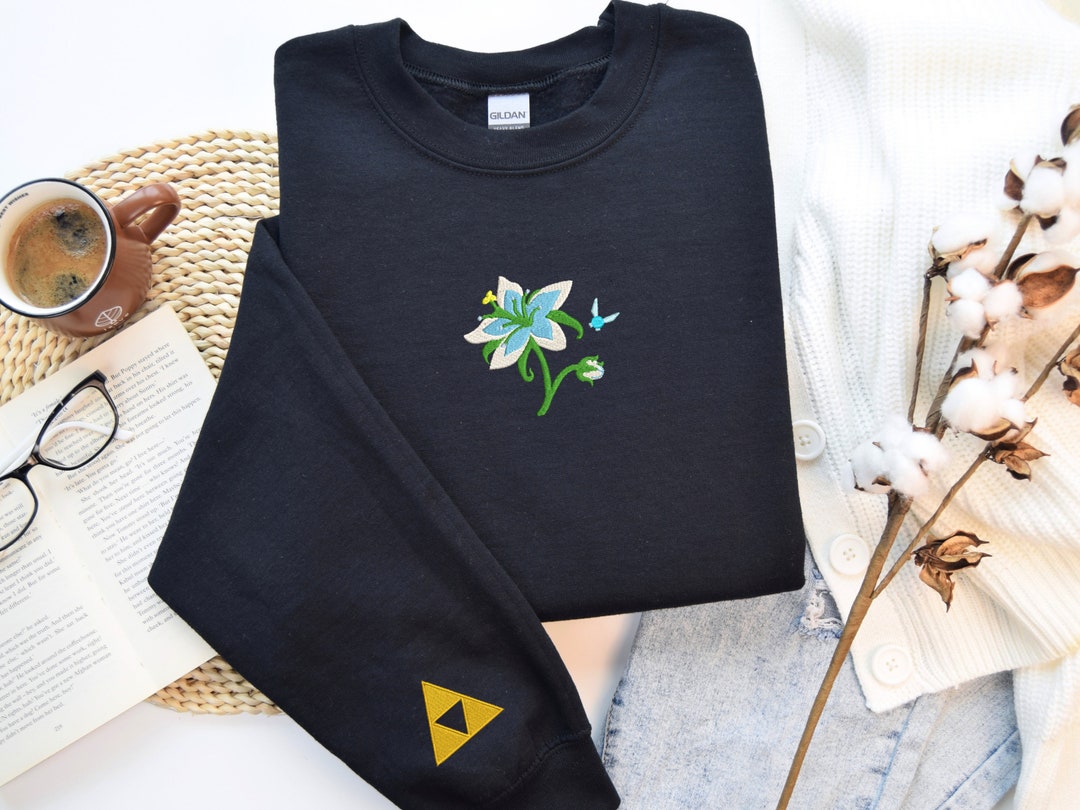 Legend of Zelda Sweatshirt: Embroidered Silent Princess Flower ...