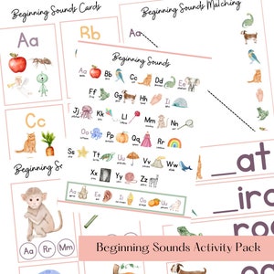 Alphabet - Beginning Sounds Activity Pack - Etsy