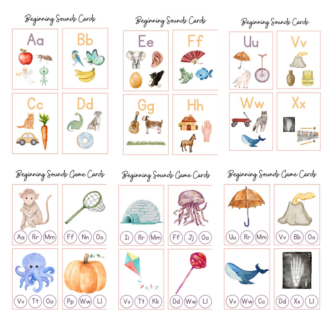 Alphabet - Beginning Sounds Activity Pack - Etsy