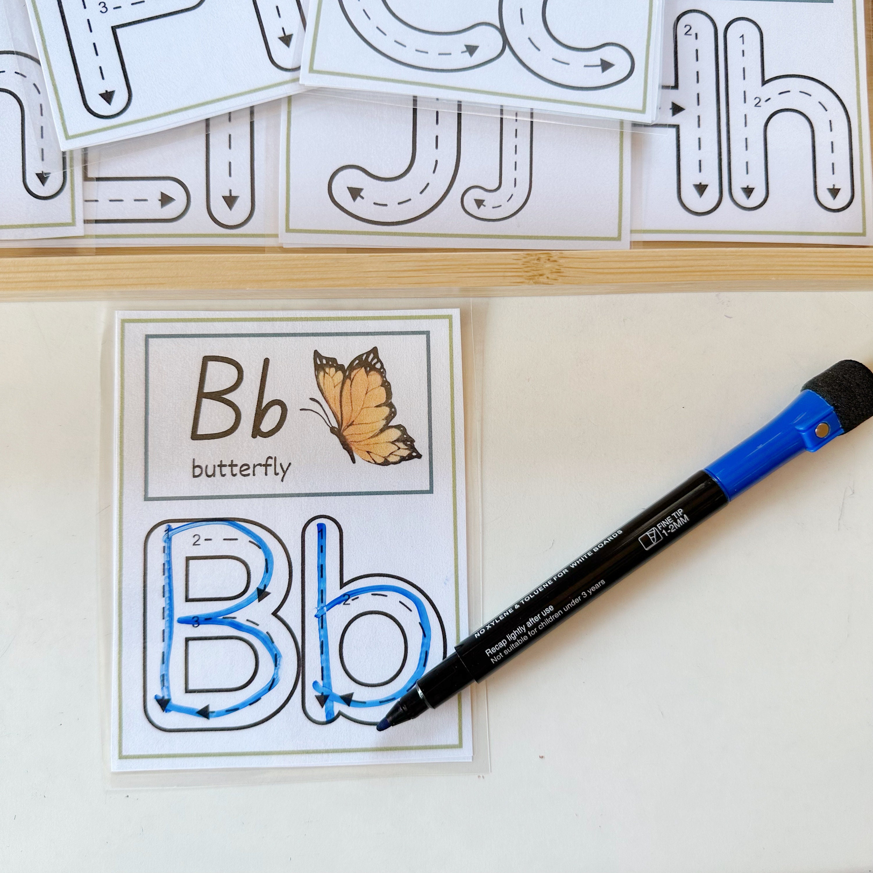 Nature Alphabet Tracing Cards - Etsy