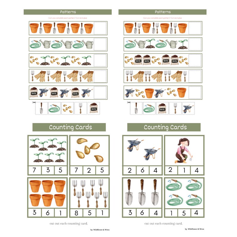 Preschool Gardening Activity Pack - Etsy