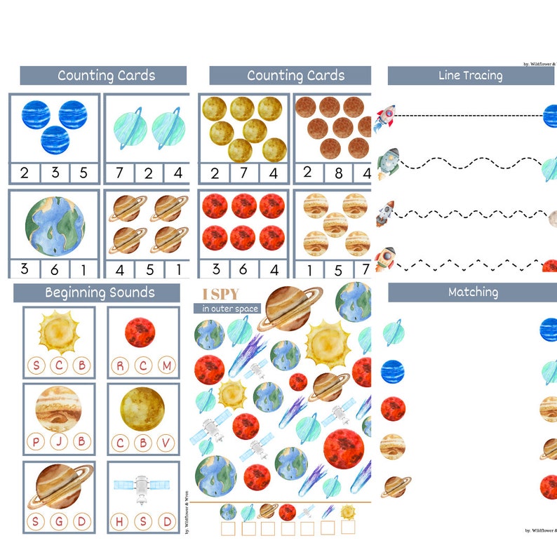 Outer Space Activity Pack for Preschool - Etsy