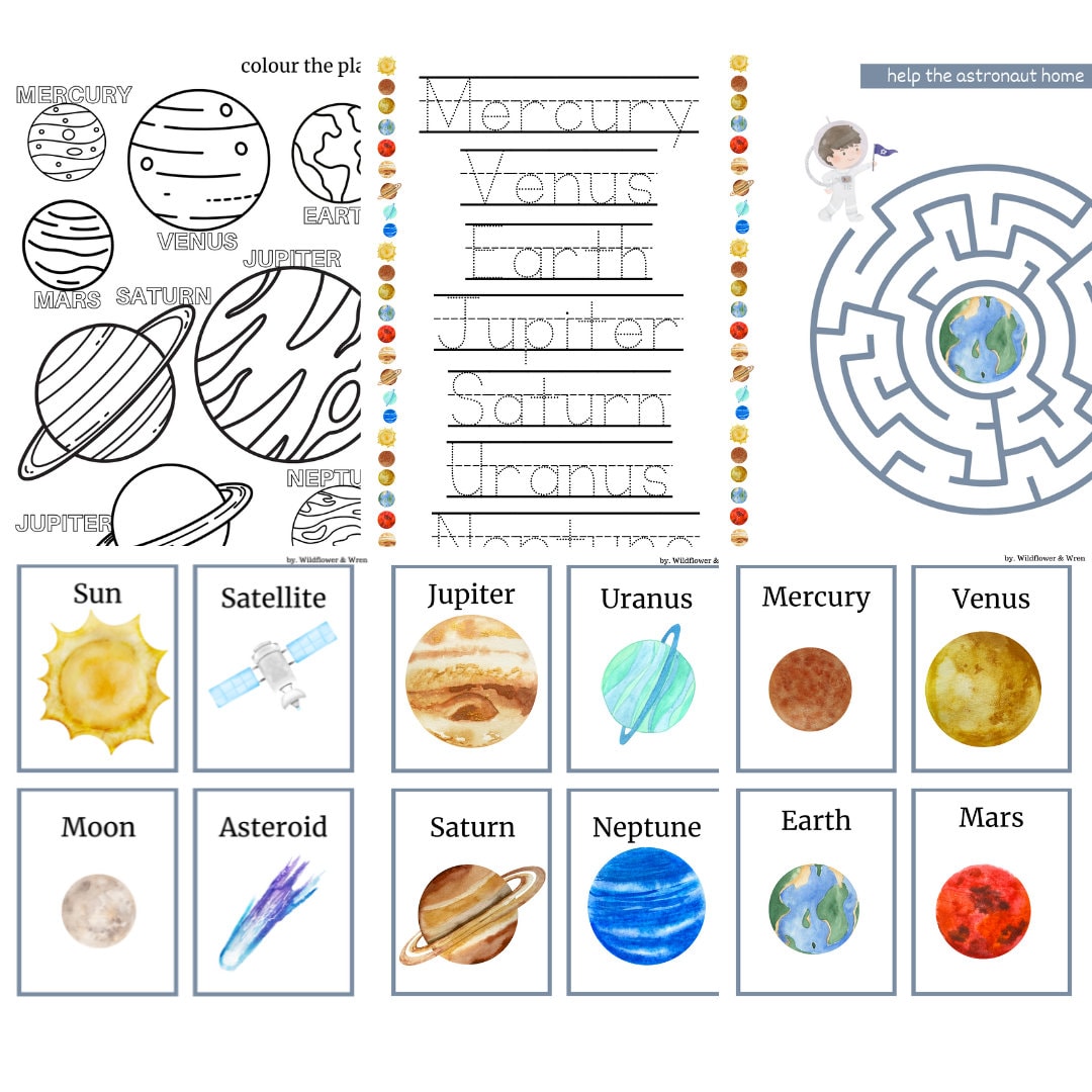 Outer Space Activity Pack for Preschool - Etsy