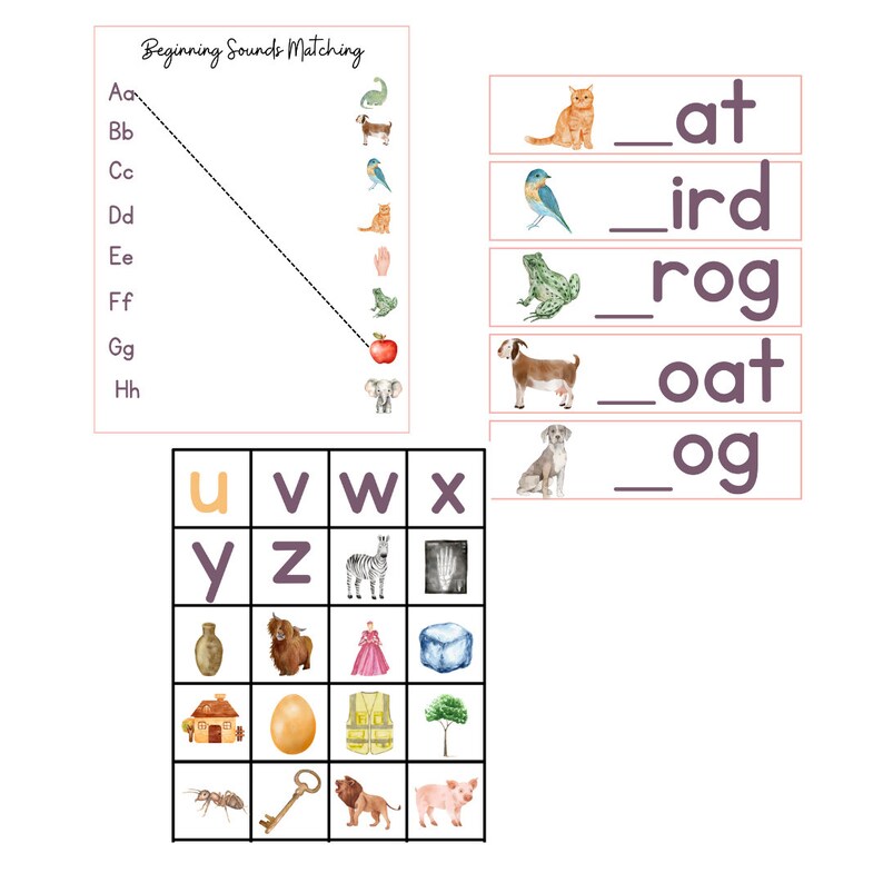 Alphabet - Beginning Sounds Activity Pack - Etsy