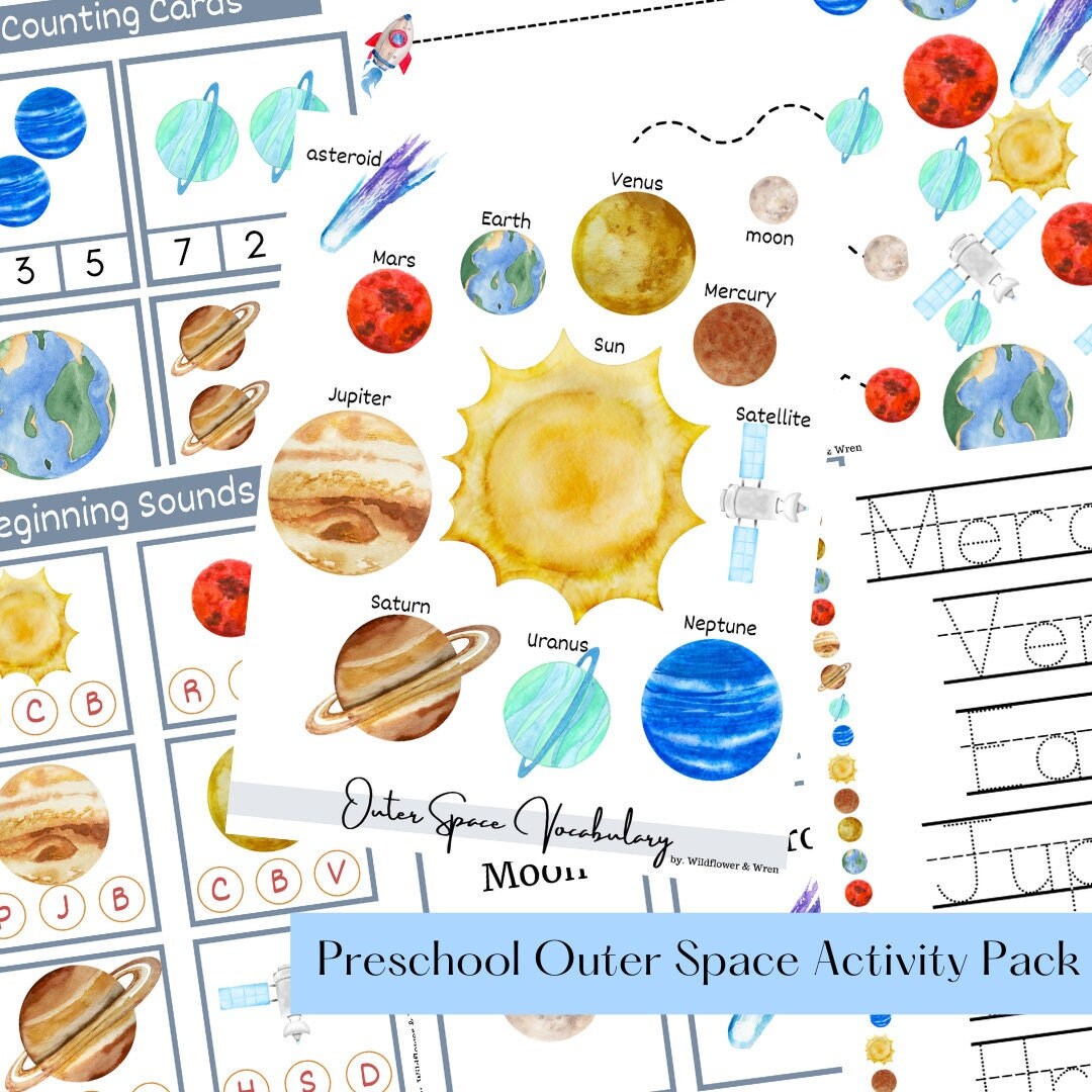 Outer Space Activity Pack for Preschool - Etsy
