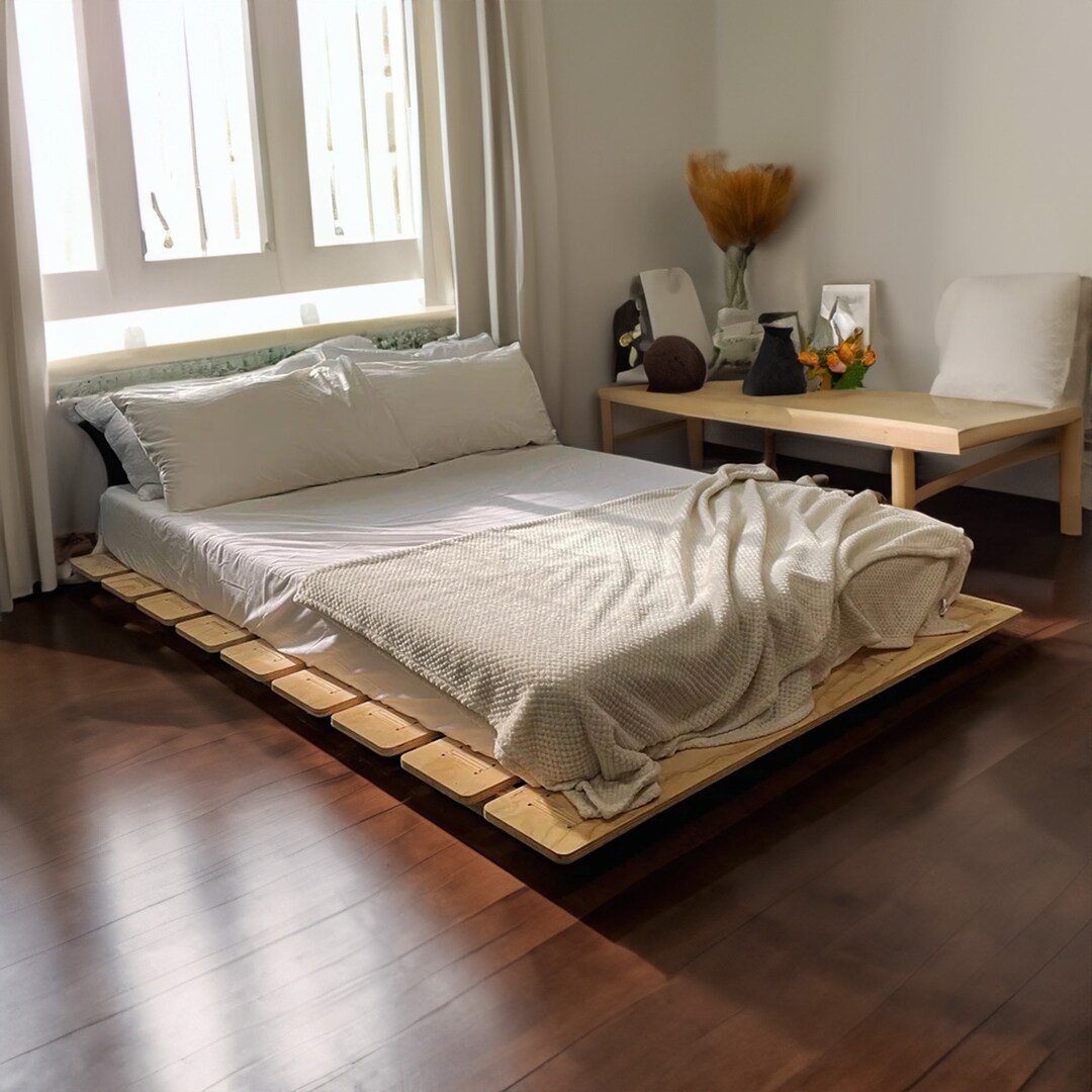 Handmade Wooden Platform Bed Frame - Etsy