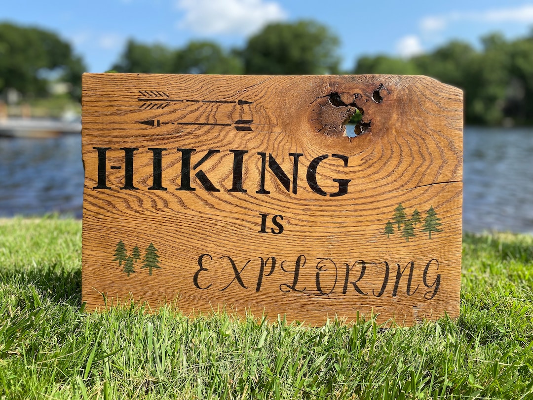 Hiking is Exploring Sign - Etsy