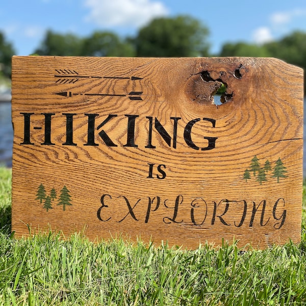 Hiking Sign - Etsy