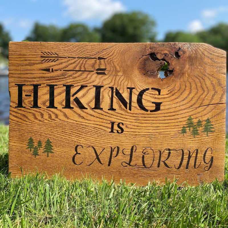 Hiking Sign - Etsy