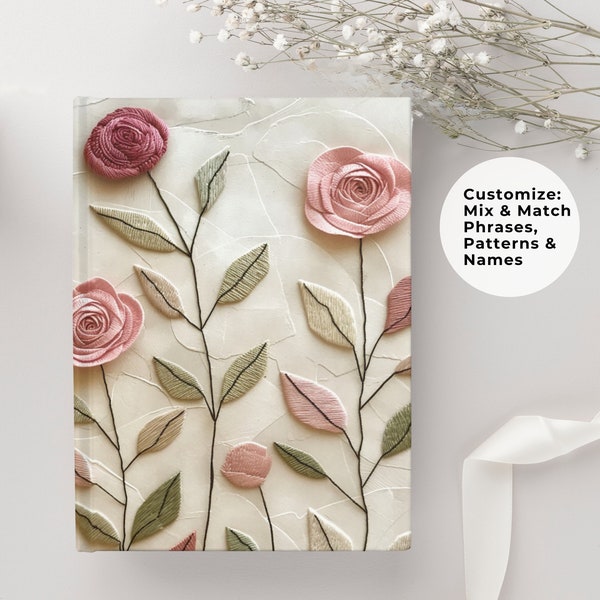 Embroidered Notebook - Etsy