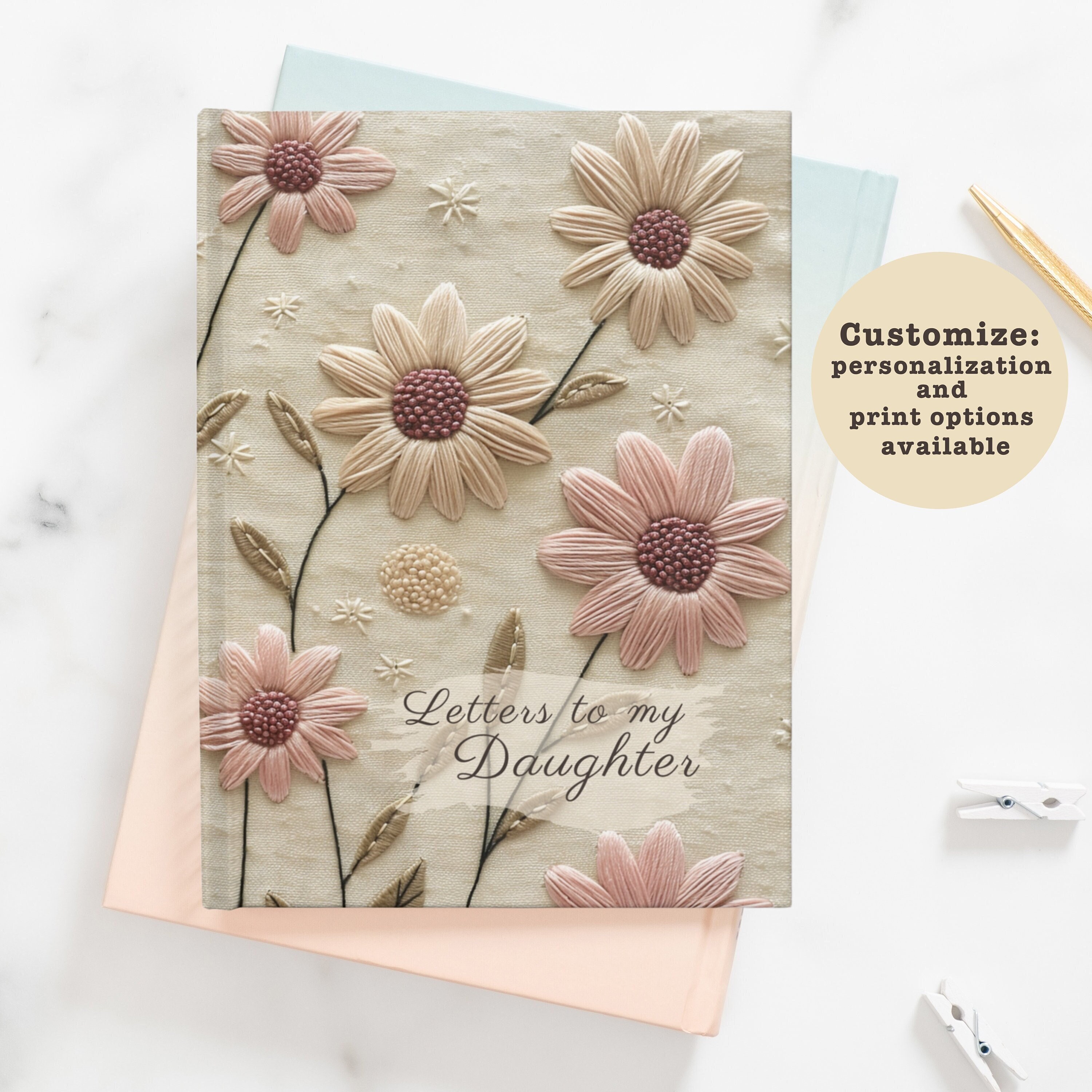 Letters to My Daughter Journal Dear Baby Journal Gift Personalized Name ...