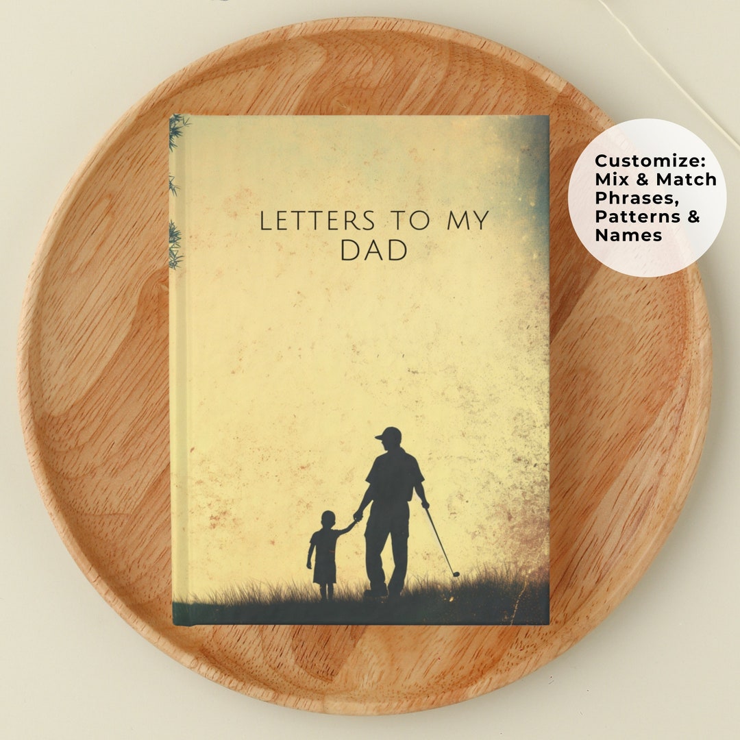 Personalized Dear Dad Notebook Memorial Journal for Golfer Loss of Dad ...
